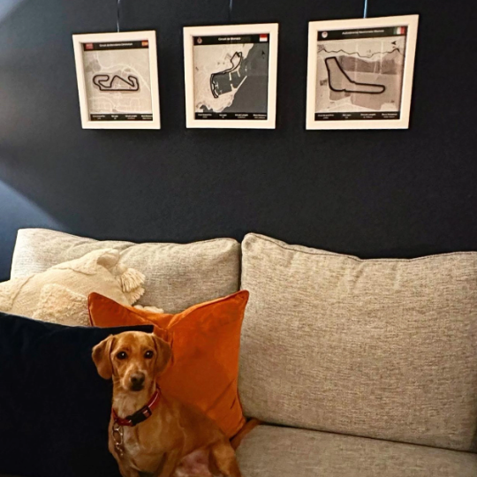 Spa Track Wall Art in Black Square Frame Belgian Grand Prix – StreetWise3D